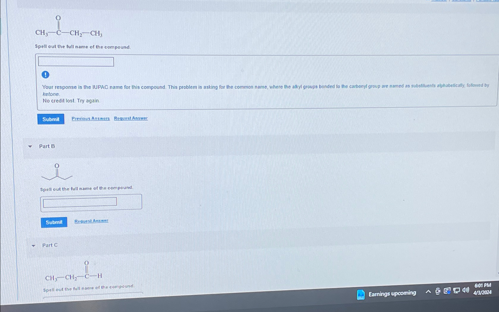 Solved give the Common name for each of the following | Chegg.com