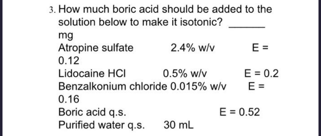 Solved How much boric acid should be added to the solution | Chegg.com