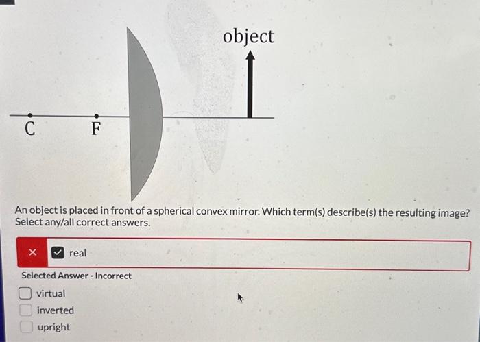 Solved An object is placed in front of a spherical convex | Chegg.com