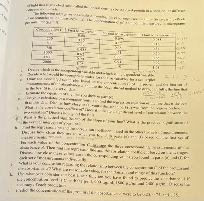 Solved rrelation 8. k. 1. f. B h. a b. C. of light that is | Chegg.com