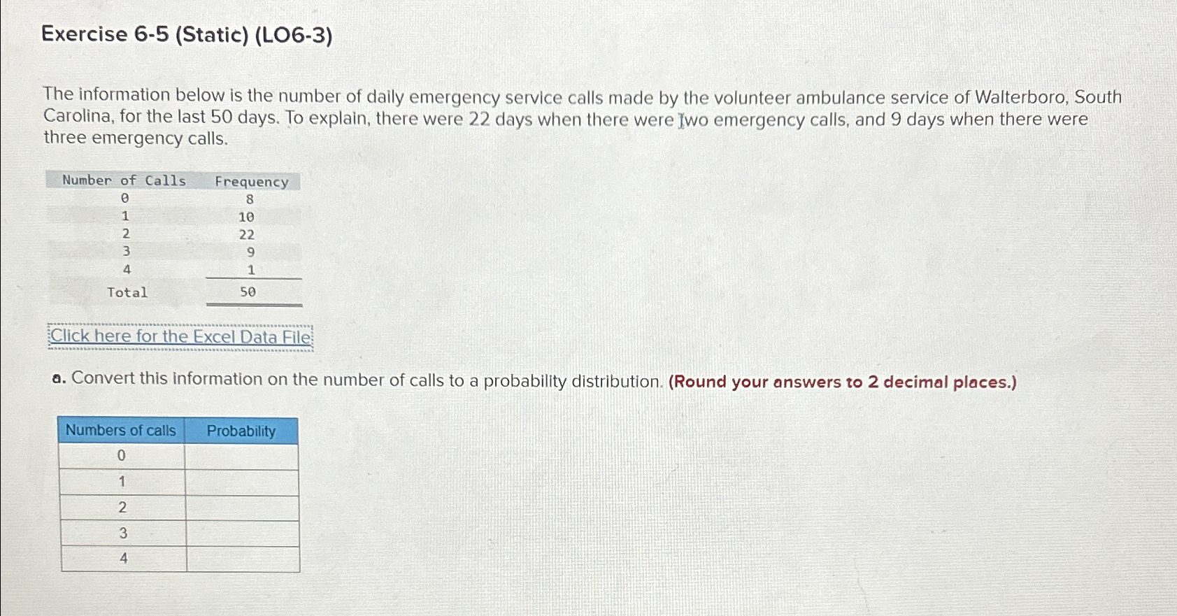Solved Exercise 6-5 (Static) (LO6-3)The information below is | Chegg.com