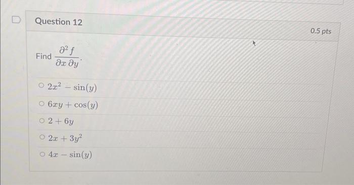 Solved Find ∂y2∂2f. | Chegg.com