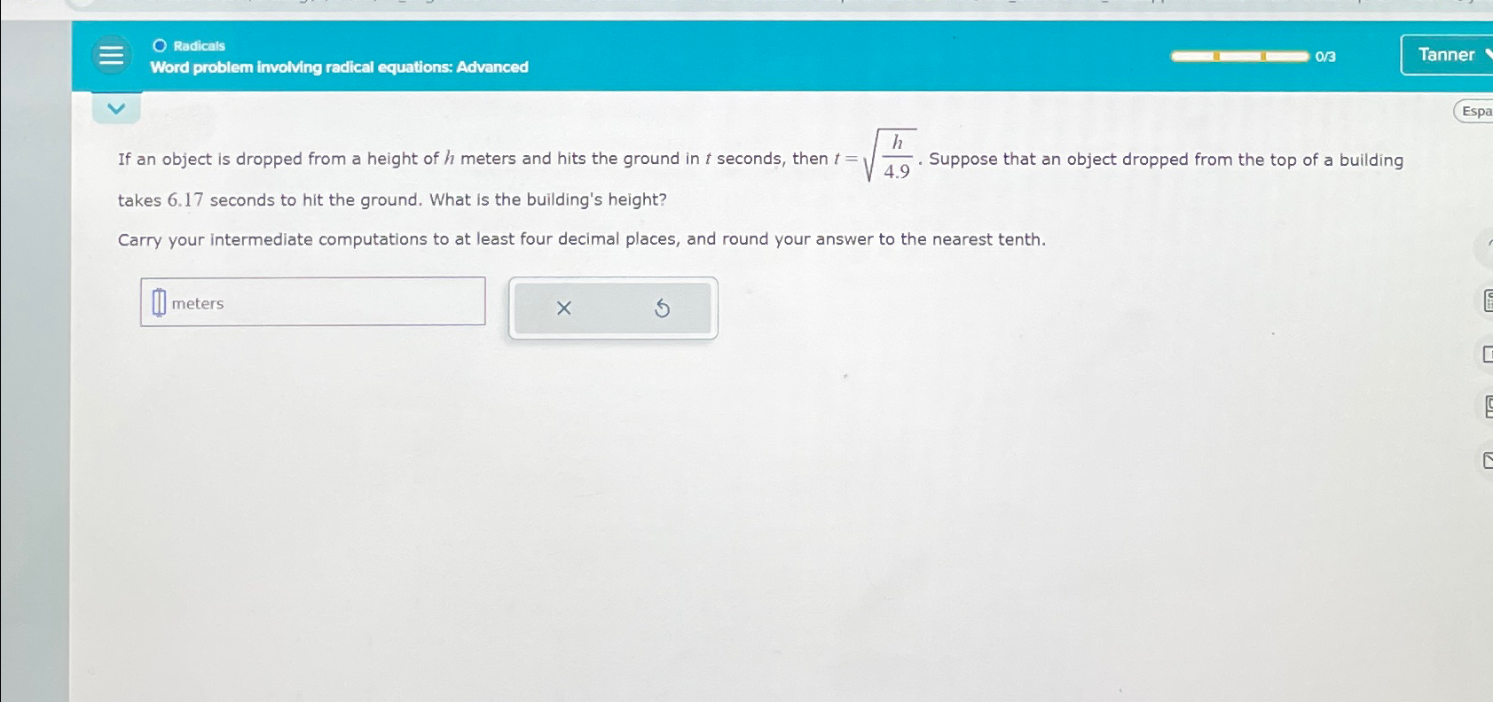 Solved RadicalsWord problem involving radical equations: | Chegg.com