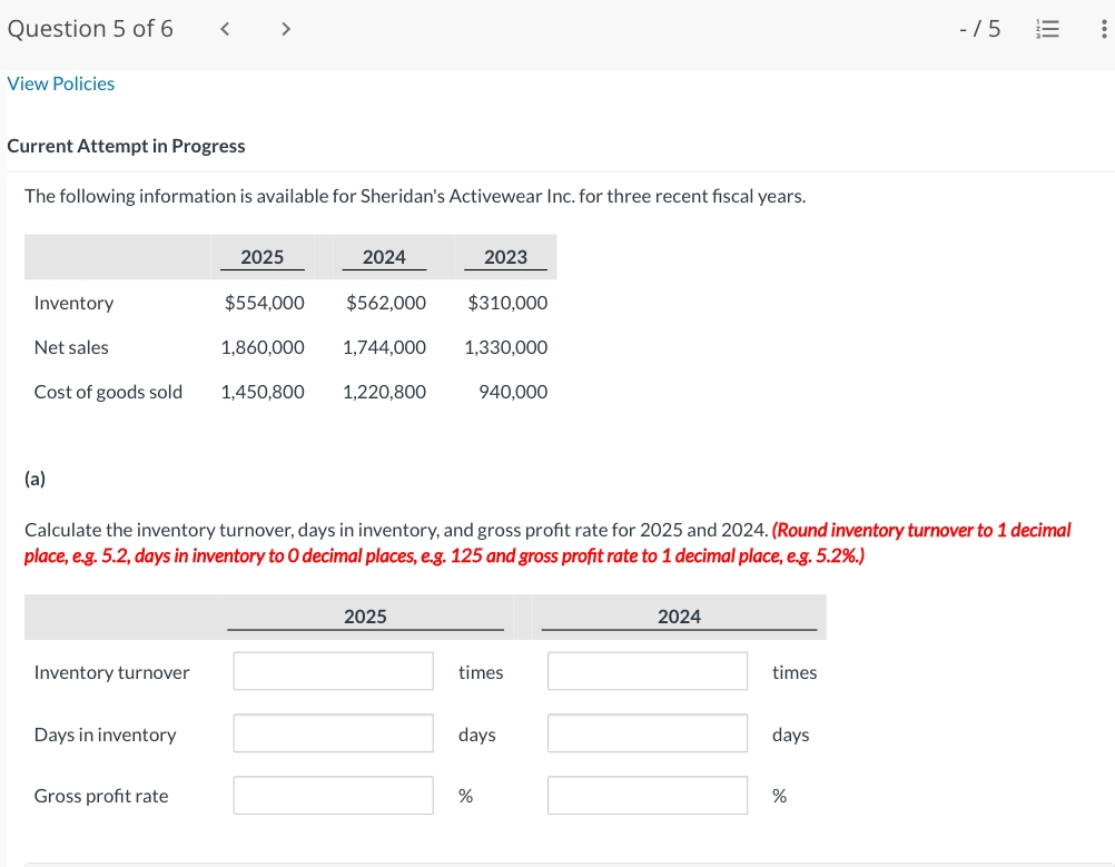 Solved View PoliciesCurrent Attempt in ProgressThe following | Chegg.com