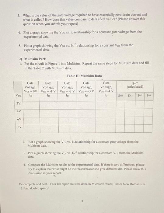 EE-203 Lab\#7 Junction Gate Field Effect Transistor | Chegg.com