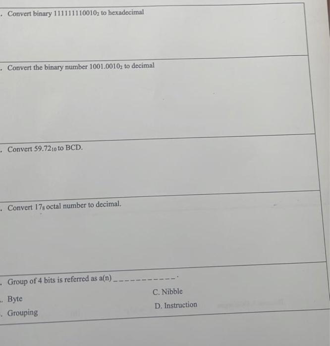 Solved - Convert binary 1111111100102 to hexadecimal Convert | Chegg.com