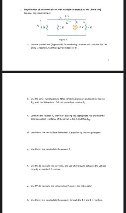 Solved 2. Simplification of an electric circuit with | Chegg.com