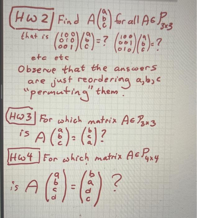 Solved etc etc Obserue that the answers are just reordering | Chegg.com