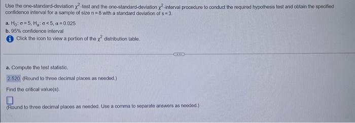Solved Use the one-standard-deviation χ2-test and the | Chegg.com