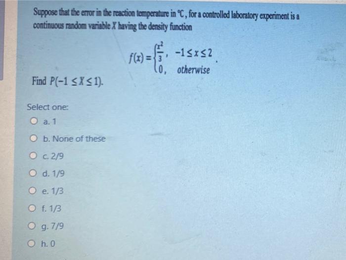 Solved Suppose that the error in the reaction temperature in | Chegg.com