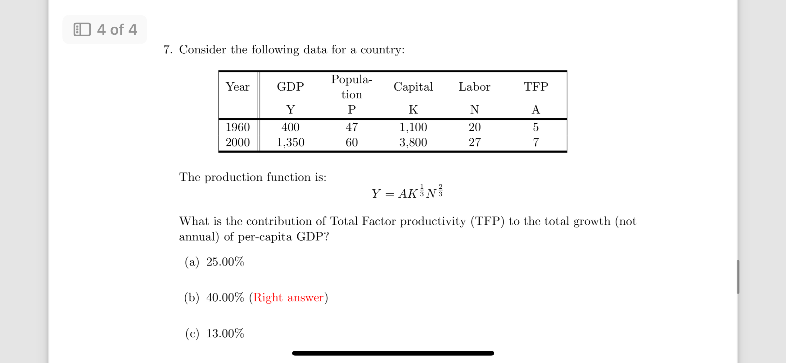 Solved 国 4 ﻿of 47. ﻿Consider the following data for a | Chegg.com
