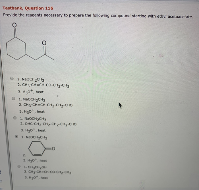 Solved Testbank, Question 116 Provide the reagents necessary | Chegg.com Solved Testbank, Question 116 Provide the reagents necessary | Chegg.com
