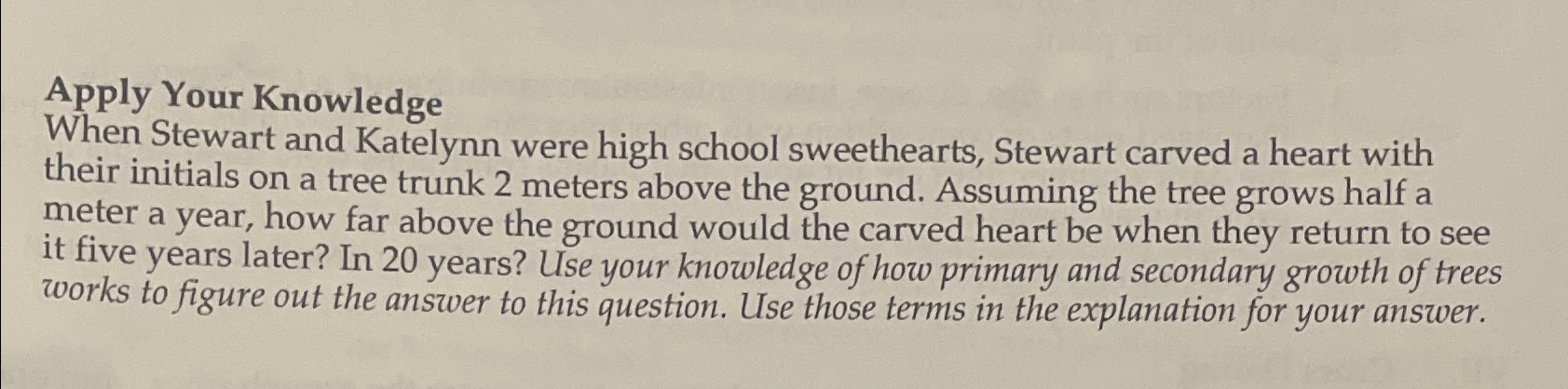 Solved Apply Your KnowledgeWhen Stewart and Katelynn were | Chegg.com
