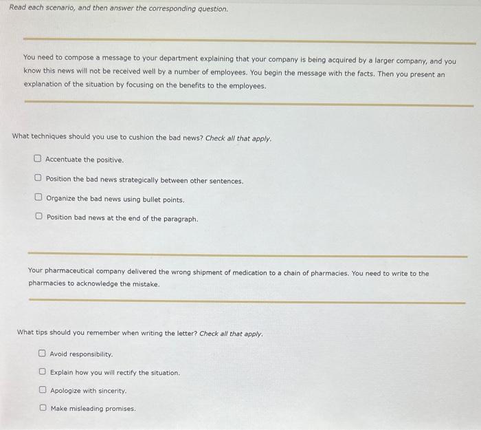 3. Composing Effective Negative Messages While it may | Chegg.com