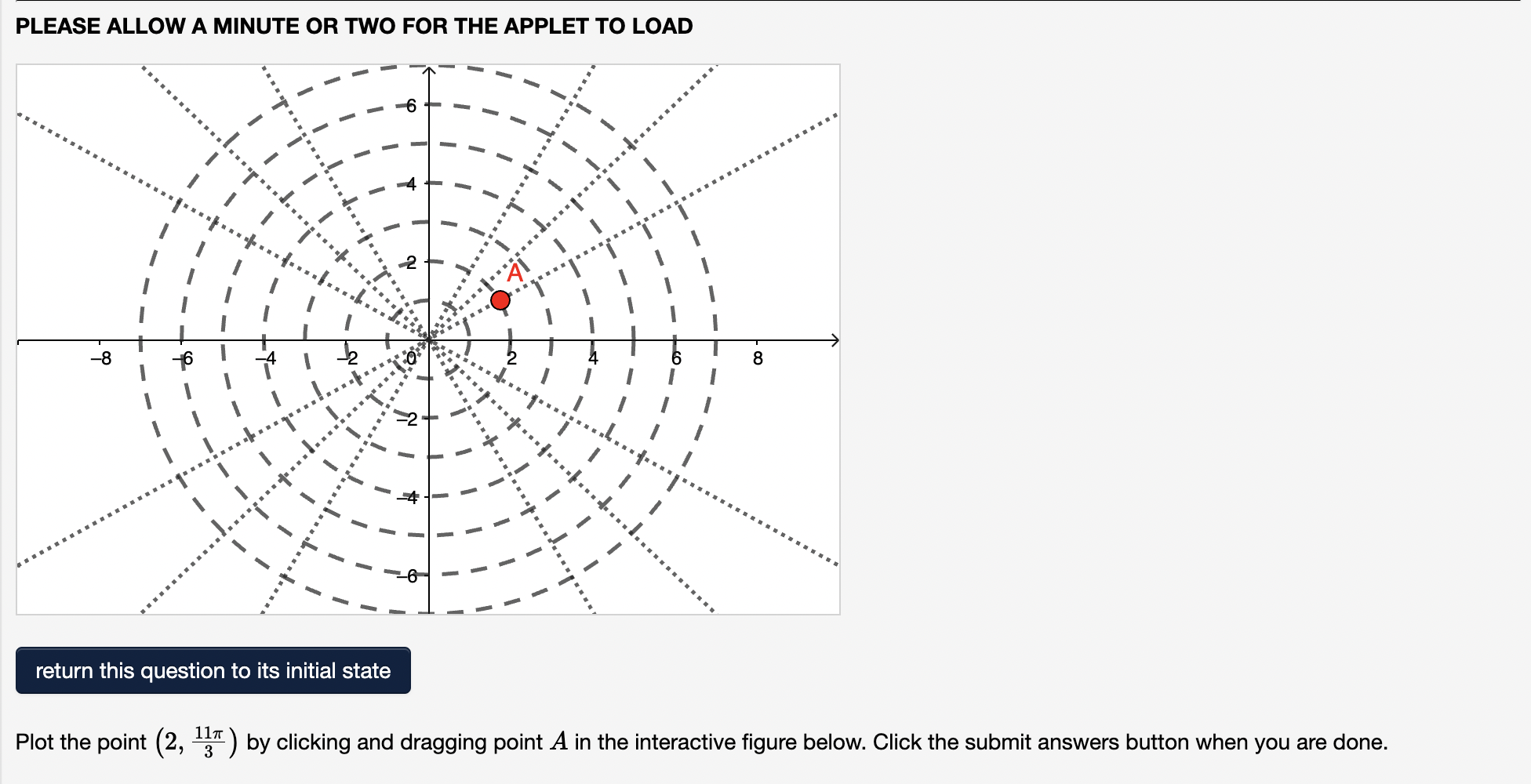 Solved PLEASE ALLOW A MINUTE OR TWO FOR THE APPLET TO | Chegg.com