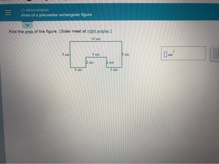 Solved O MEASUREMENT Area of a piecewise rectangular figure | Chegg.com