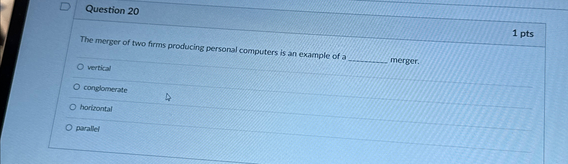 Solved Question 20The merger of two firms producing personal | Chegg.com