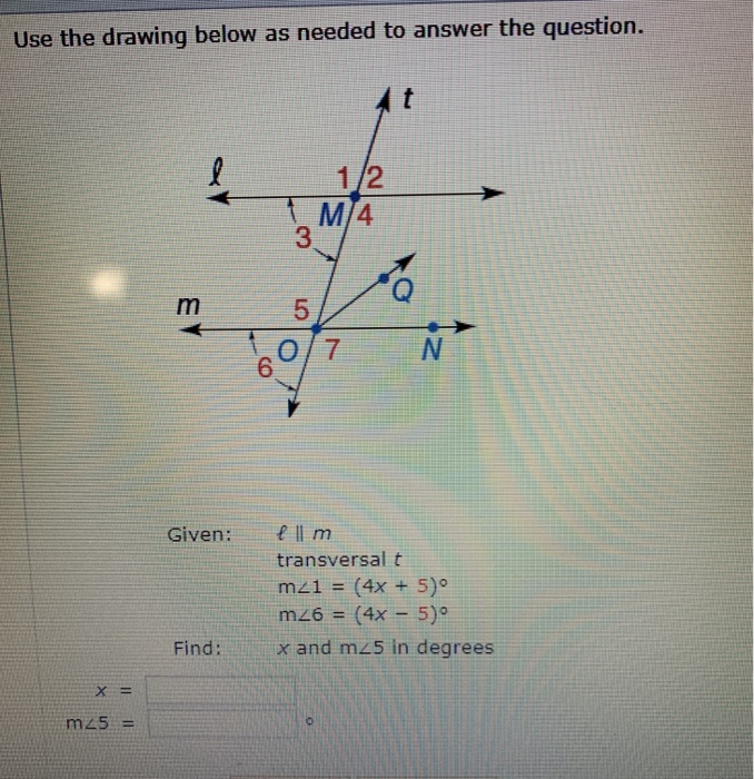 Solved Use the drawing below as needed to answer the | Chegg.com