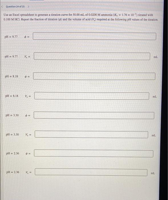 Solved Question 24 of 25 > Use an Excel spreadsheet to | Chegg.com