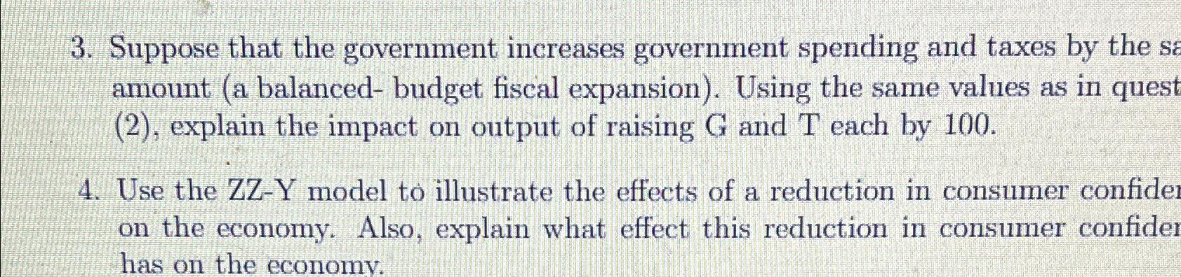 Solved Suppose that the government increases government | Chegg.com