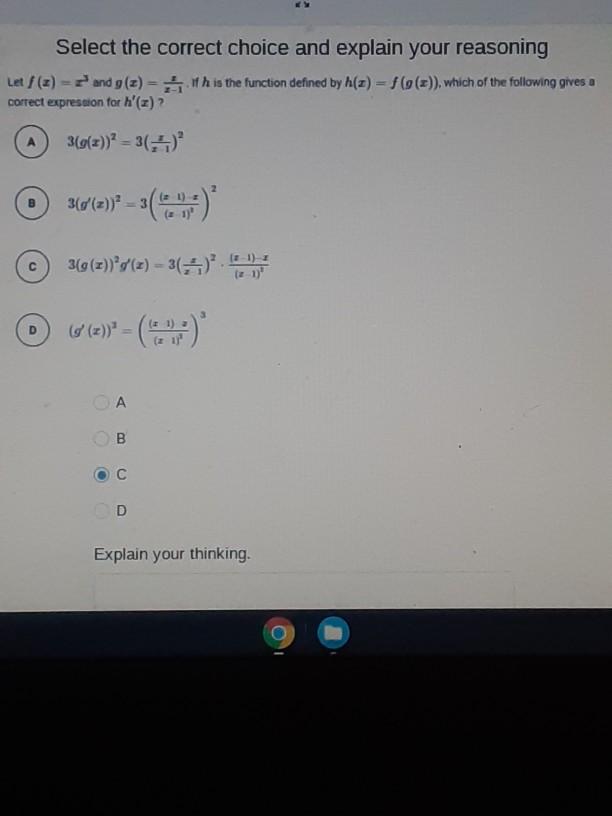 Solved Select the correct choice and explain your reasoning | Chegg.com