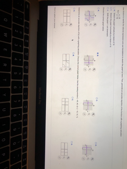 Solved Use division to rewrite the rational expression and | Chegg.com