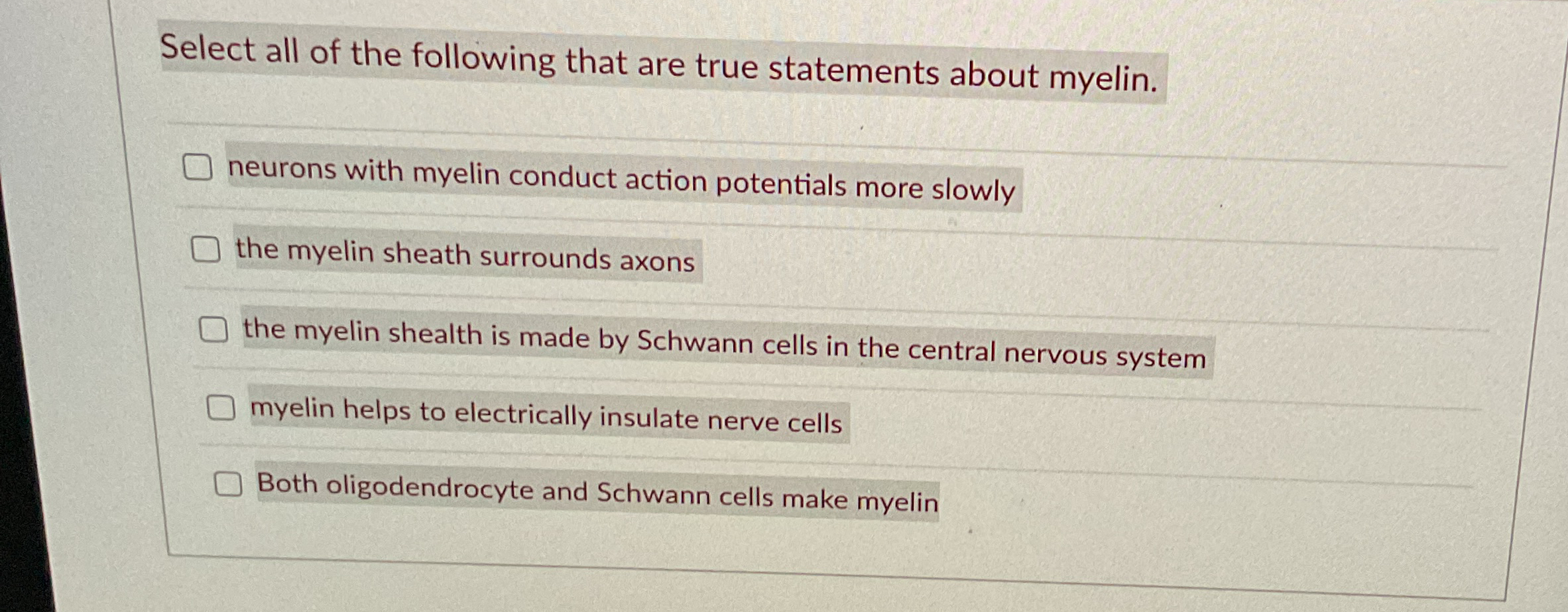 Solved Select all of the following that are true statements | Chegg.com