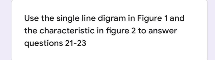 Use the single line digram in Figure 1 and the | Chegg.com