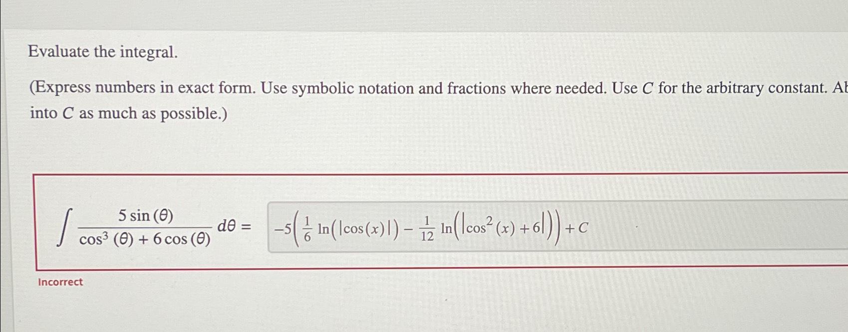 Solved Evaluate the integral.(Express numbers in exact form. | Chegg.com