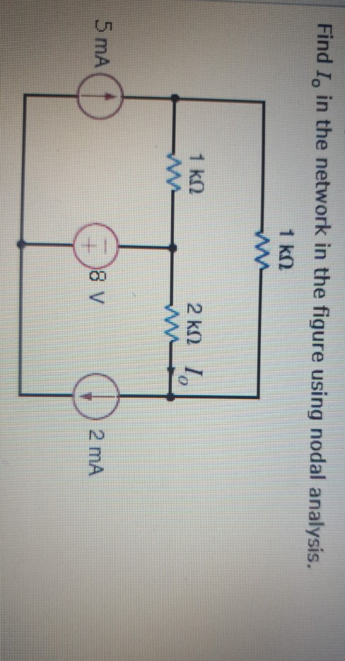 Solved Find 1, in the network in the figure using nodal | Chegg.com
