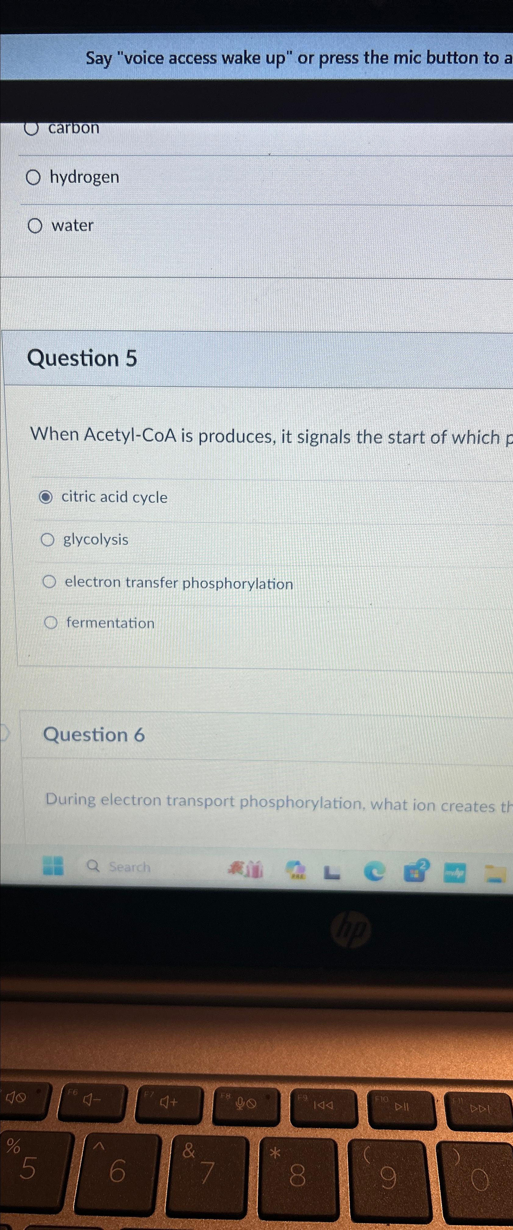 Solved Say "voice access wake up" ﻿or press the mic button | Chegg.com