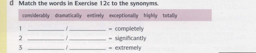 Solved d Match the words in Exercise 12c ﻿to the | Chegg.com