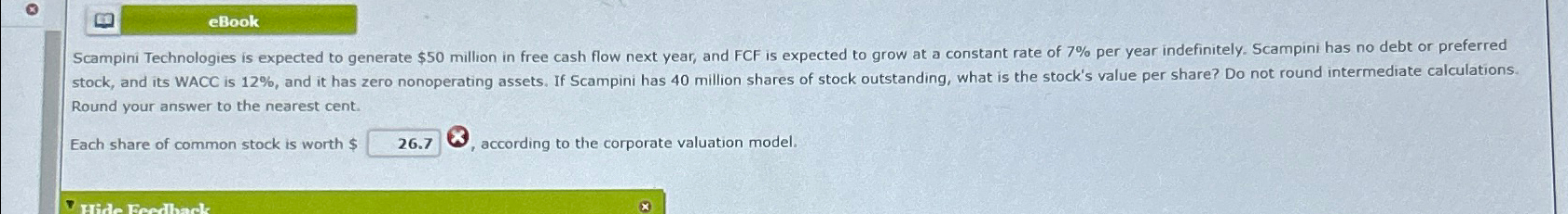 Solved Round your answer to the nearest cent.Each share of | Chegg.com