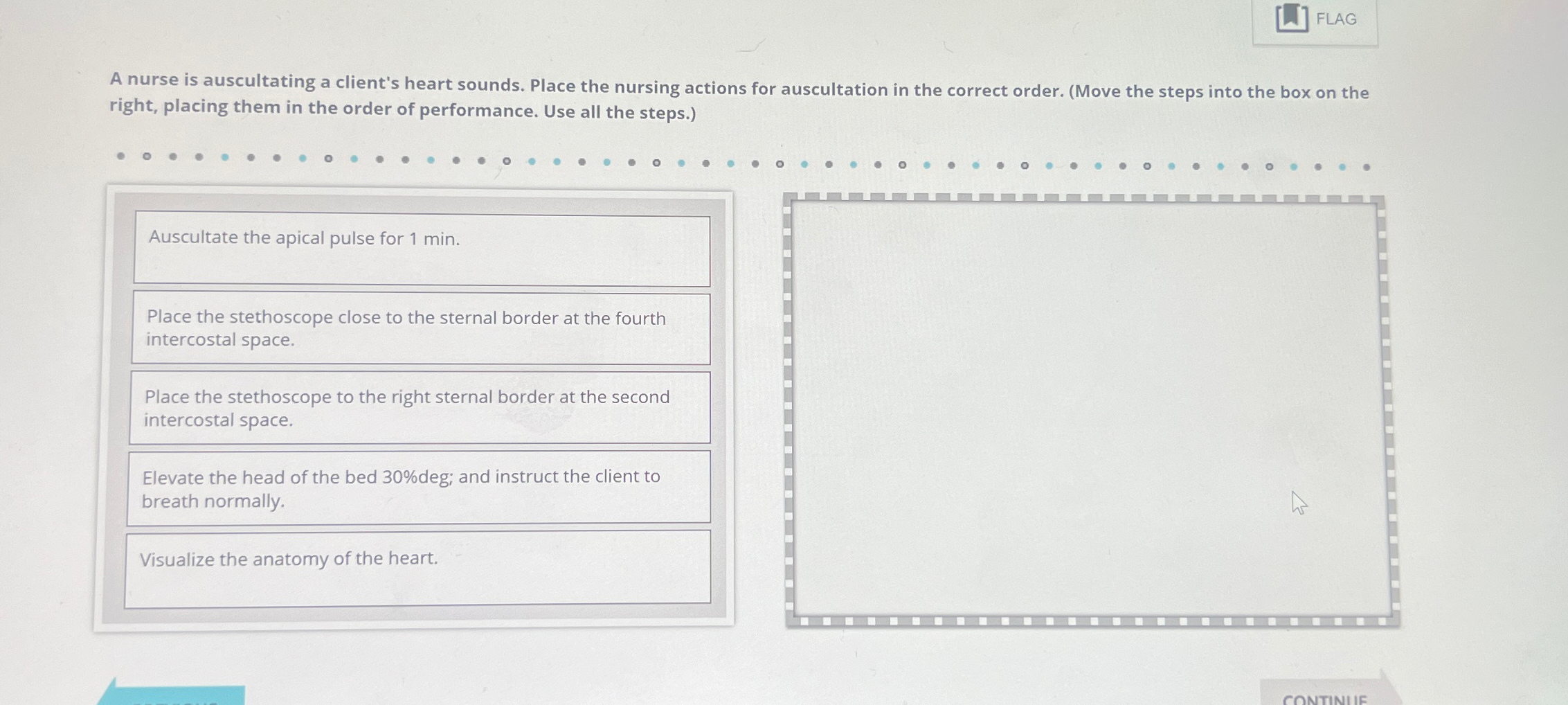 Solved A nurse is auscultating a client's heart sounds. | Chegg.com