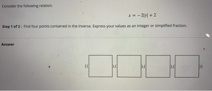 Solved Consider The Following Relation X 2]y[ 2 Step 1