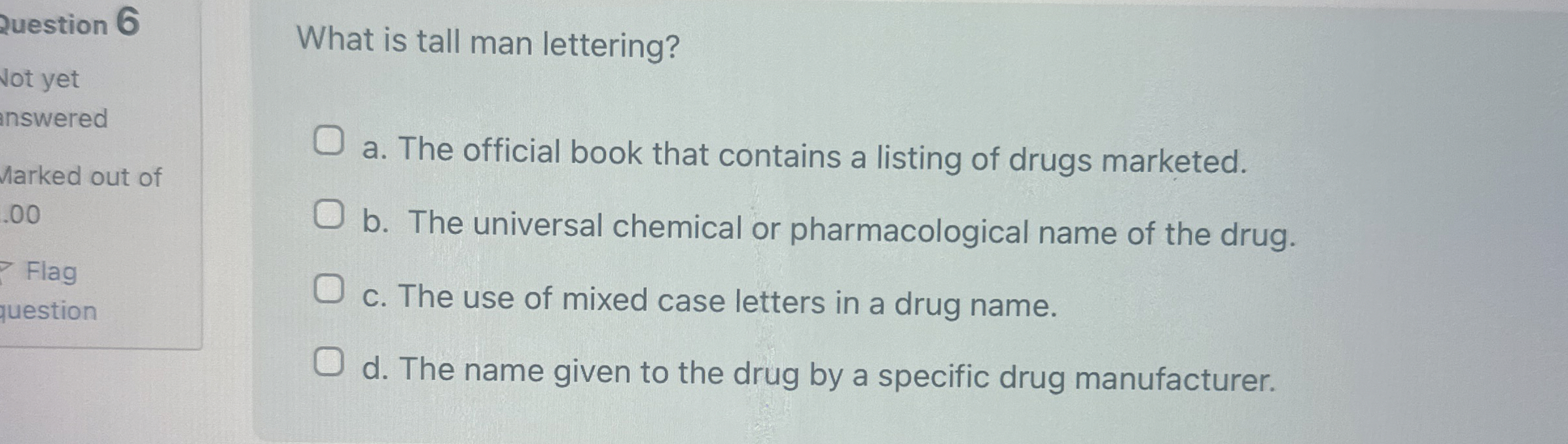 Solved What is tall man lettering?a. ﻿The official book that | Chegg.com