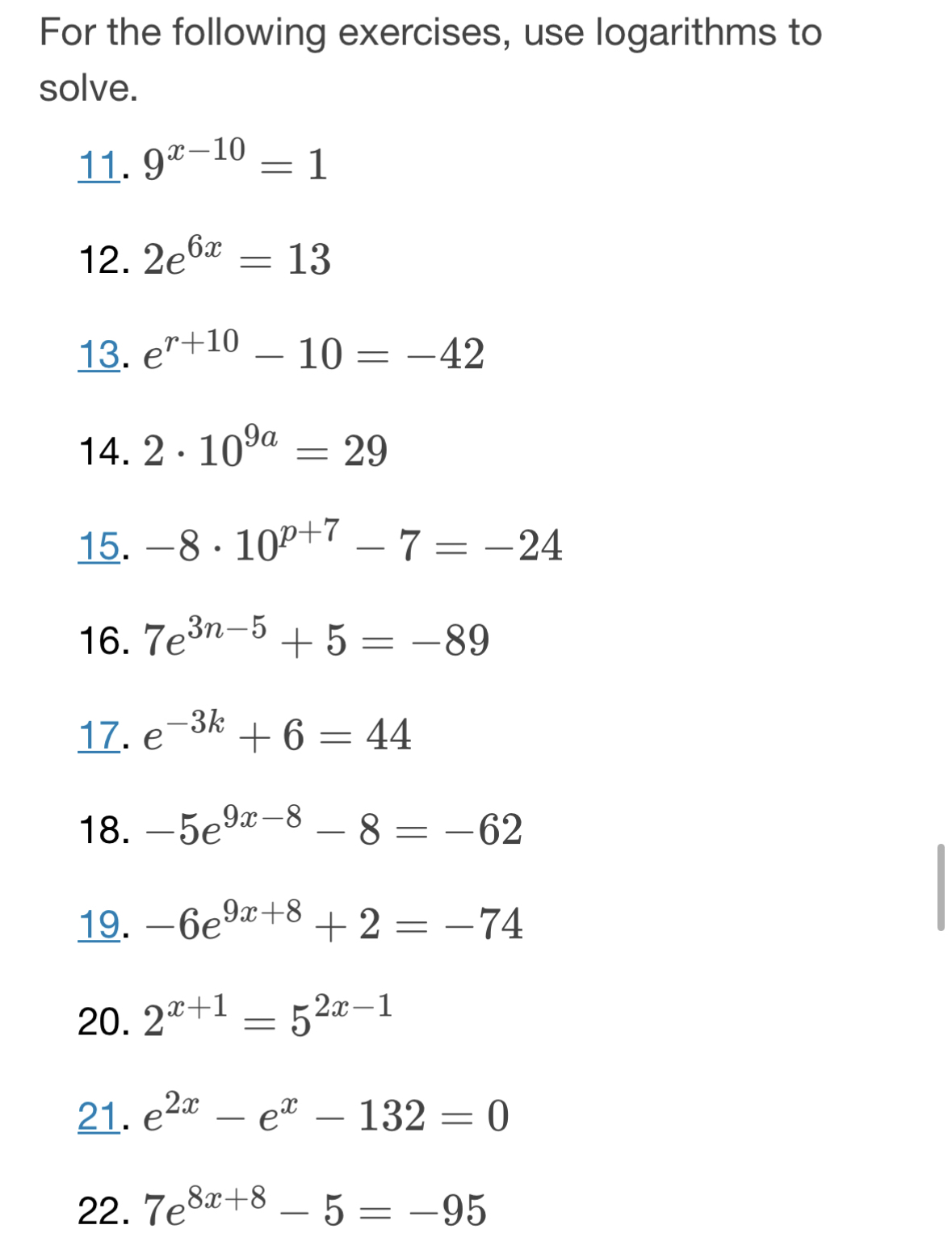 For the following exercises, use logarithms to | Chegg.com