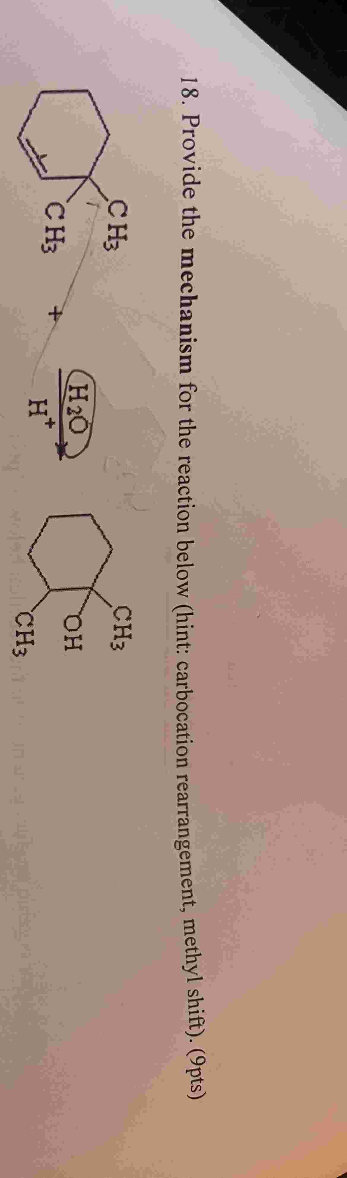 Solved 18. ﻿Provide the mechanism for the reaction below | Chegg.com