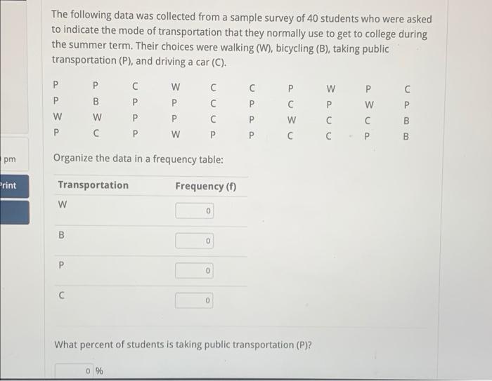 Solved The following data was collected from a sample survey | Chegg.com