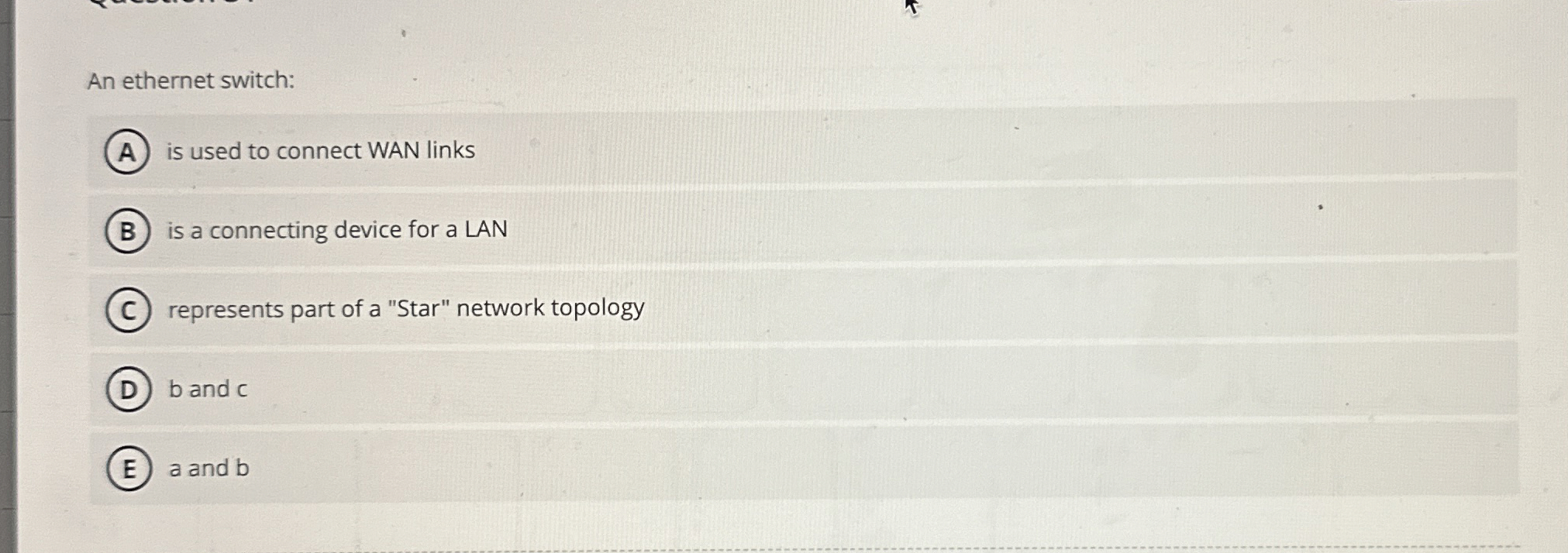 Solved An ethernet switch:is used to connect WAN linksis a | Chegg.com