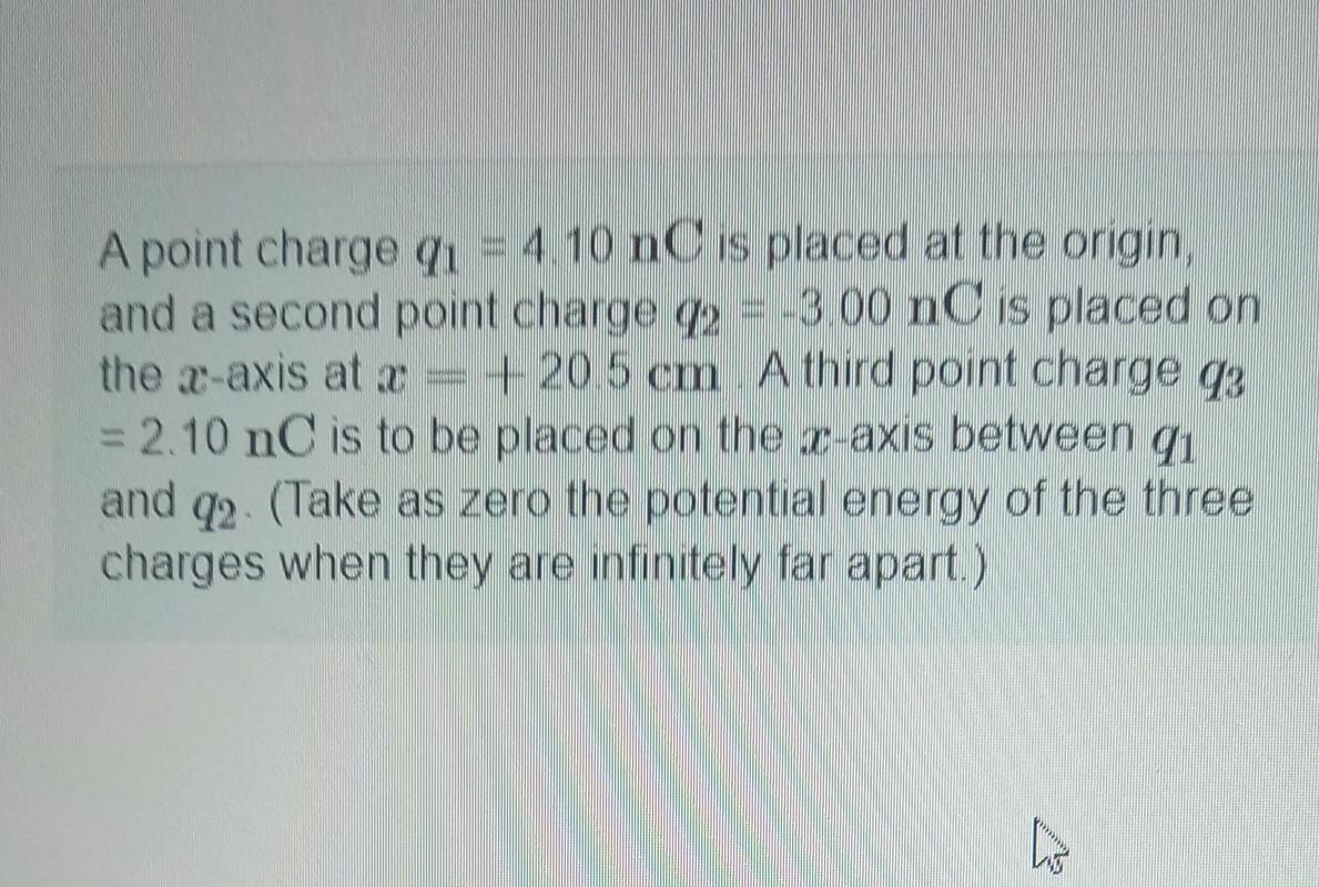 Solved A point charge q1=4.10nC is placed at the origin, and | Chegg.com