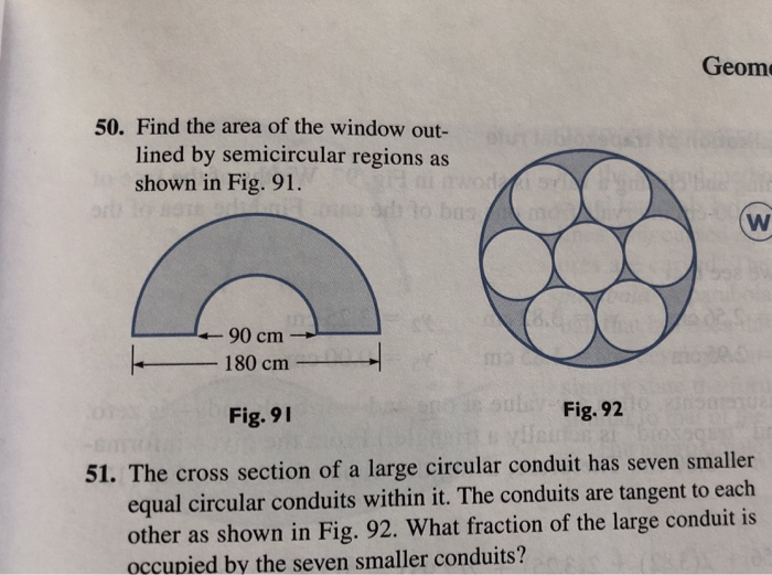 Solved Geom 50. Find the area of the window out- lined by | Chegg.com