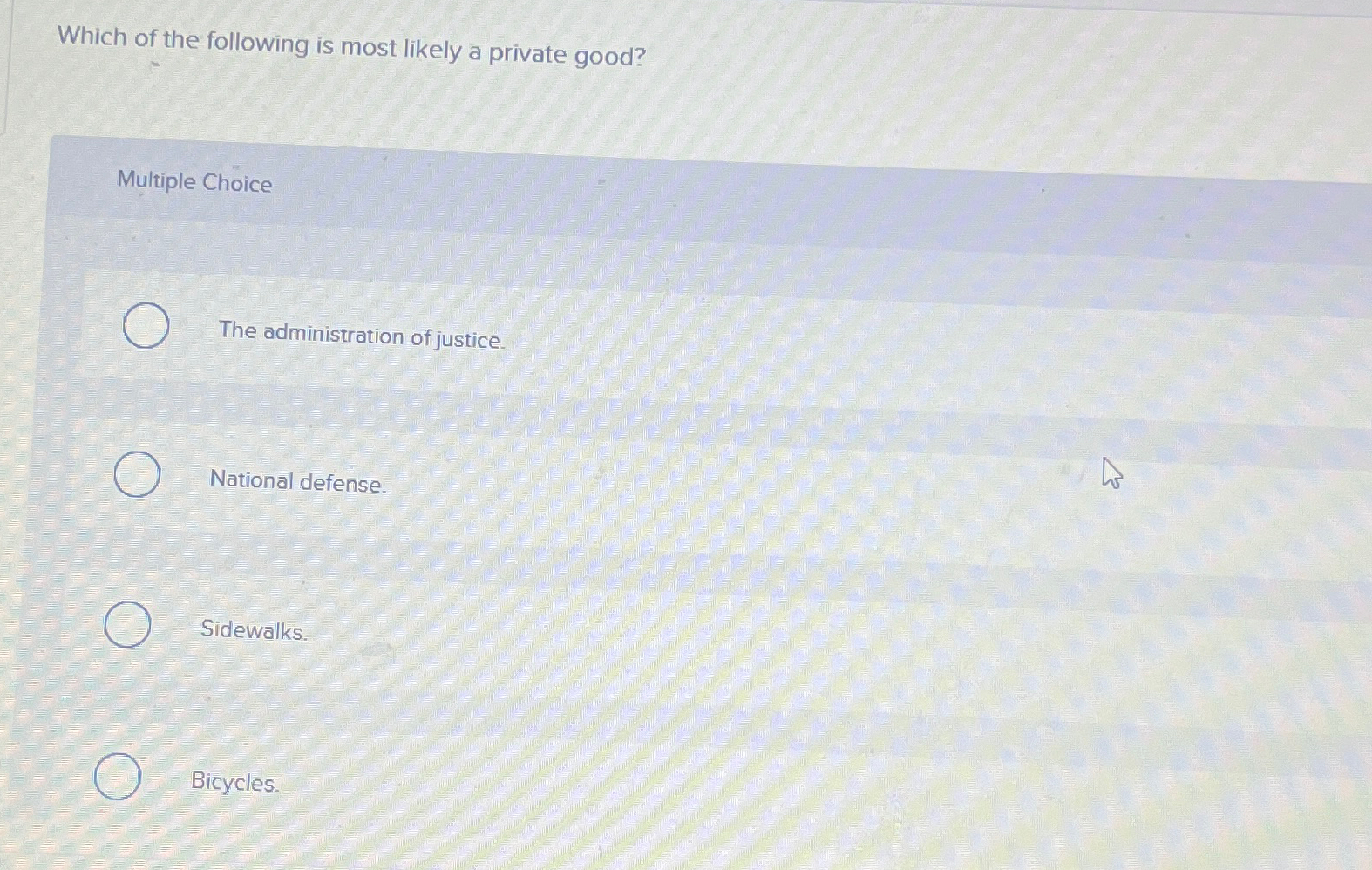 Solved Which of the following is most likely a private | Chegg.com