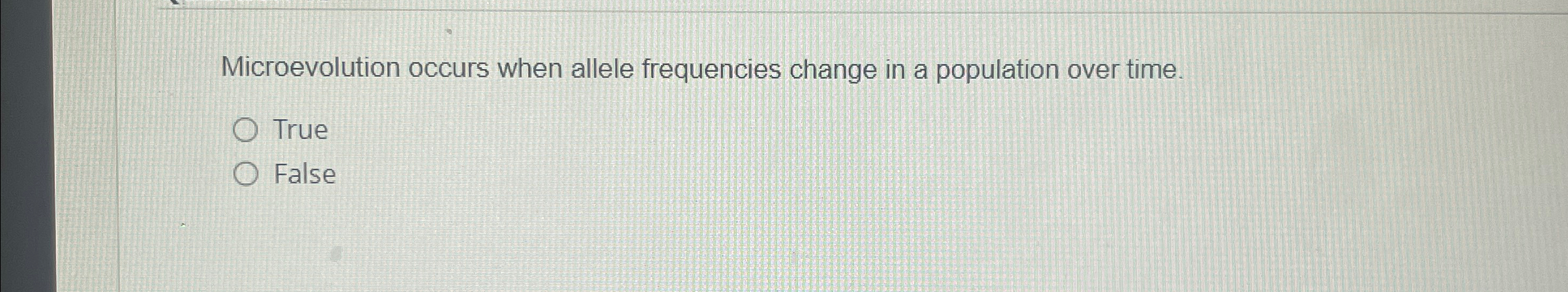 Solved Microevolution occurs when allele frequencies change | Chegg.com
