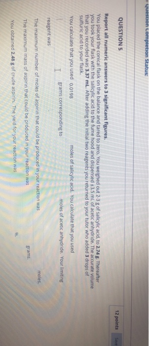 Solved 12F QUESTIONS Report all numeric answers to 3 | Chegg.com