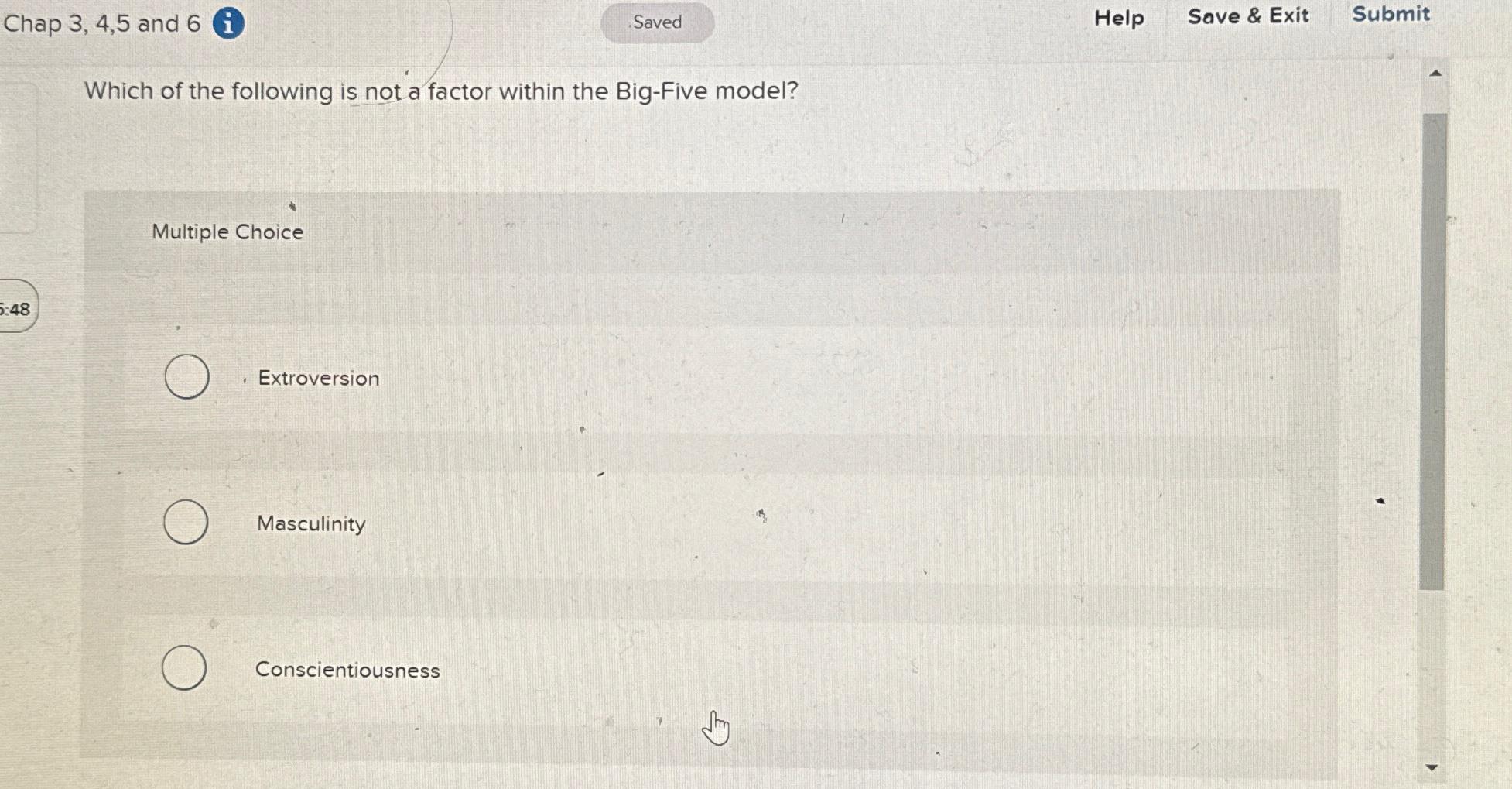 Solved Chap 3,4,5 ﻿and 6HelpSove & ExitSubmitWhich of the | Chegg.com