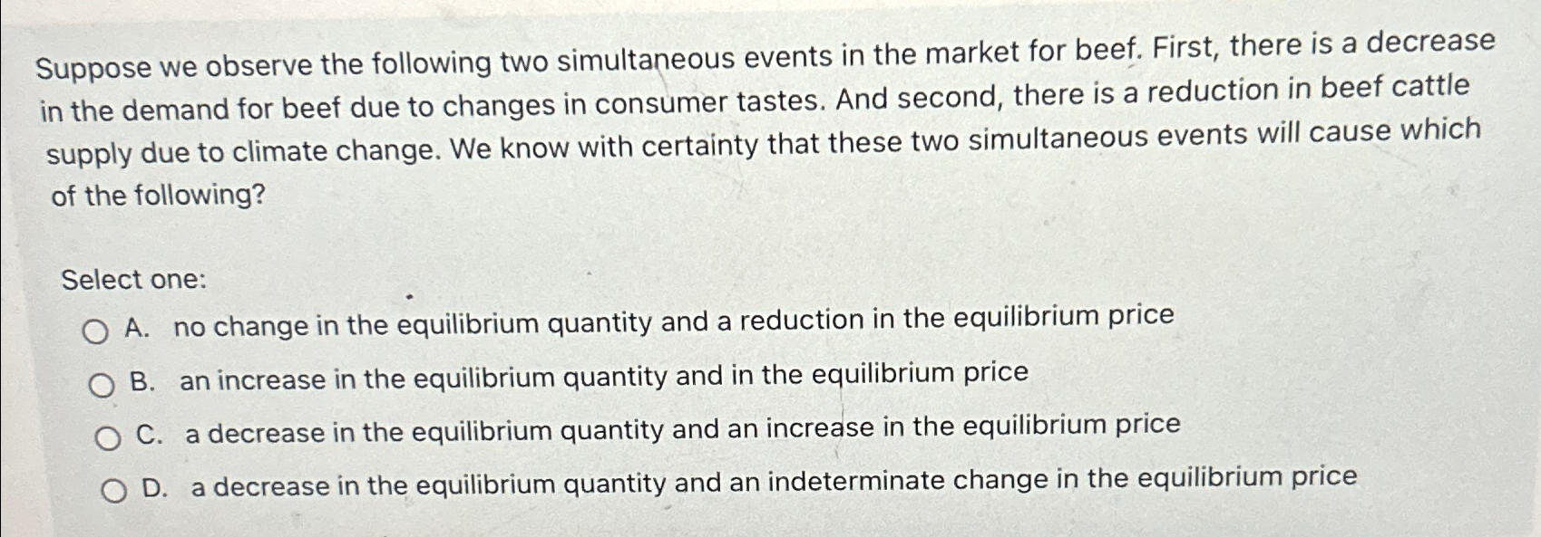 Solved Suppose we observe the following two simultaneous | Chegg.com