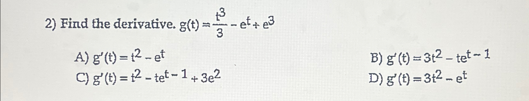 Solved Find the derivative. | Chegg.com