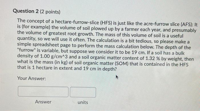 Solved Question 2 (2 points) The concept of a | Chegg.com
