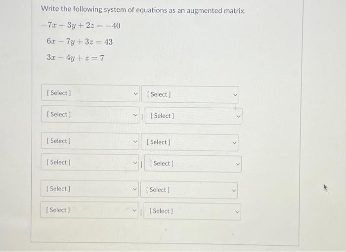 Solved Write the following system of equations as an | Chegg.com